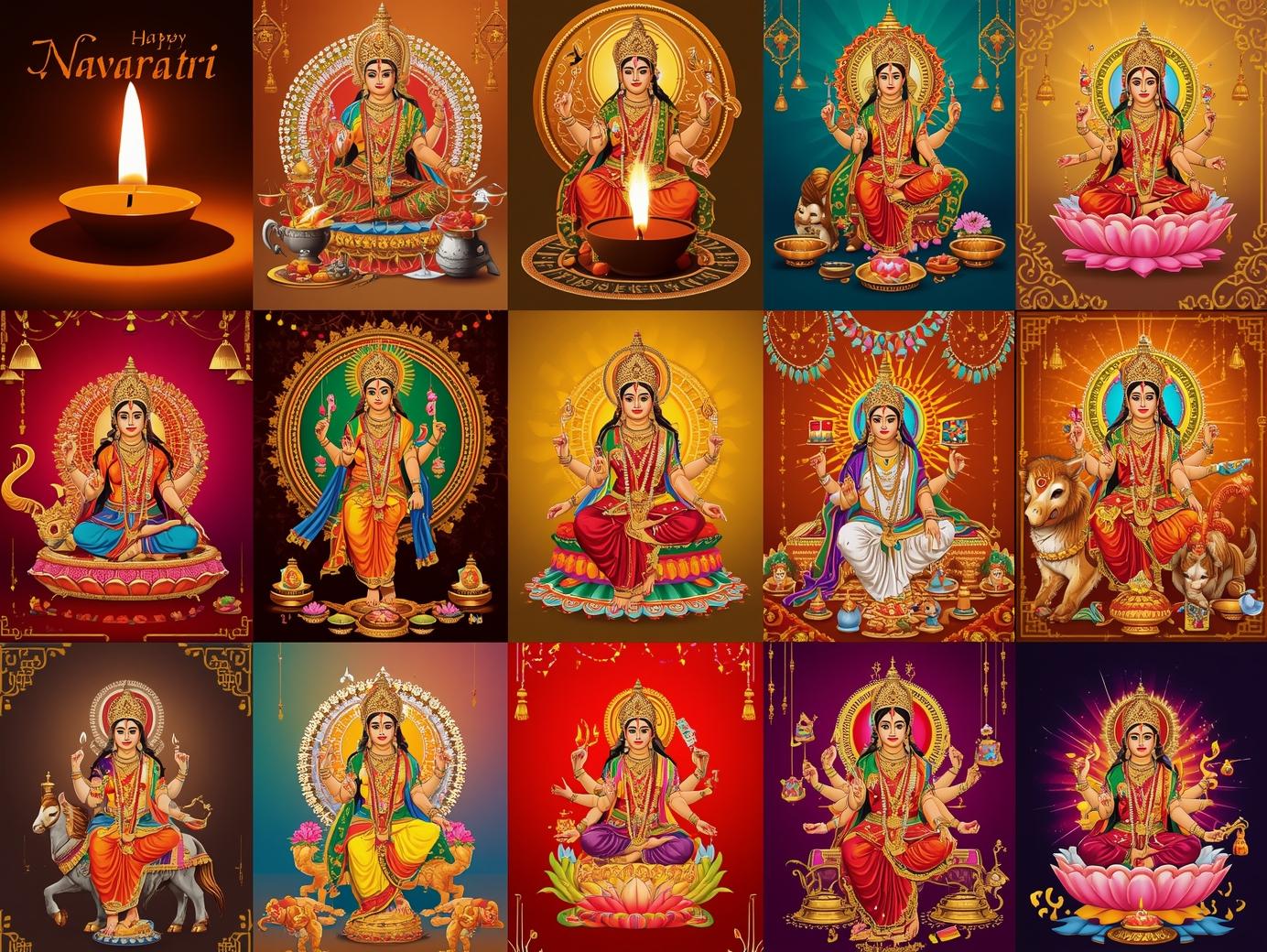 Beautiful Navaratri Images & Greetings for 2025