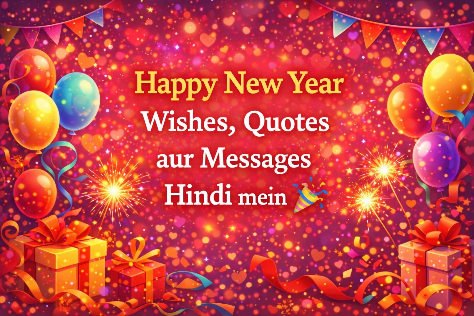 🎉 Happy New Year Wishes Quotes Messages in Hindi 🎊